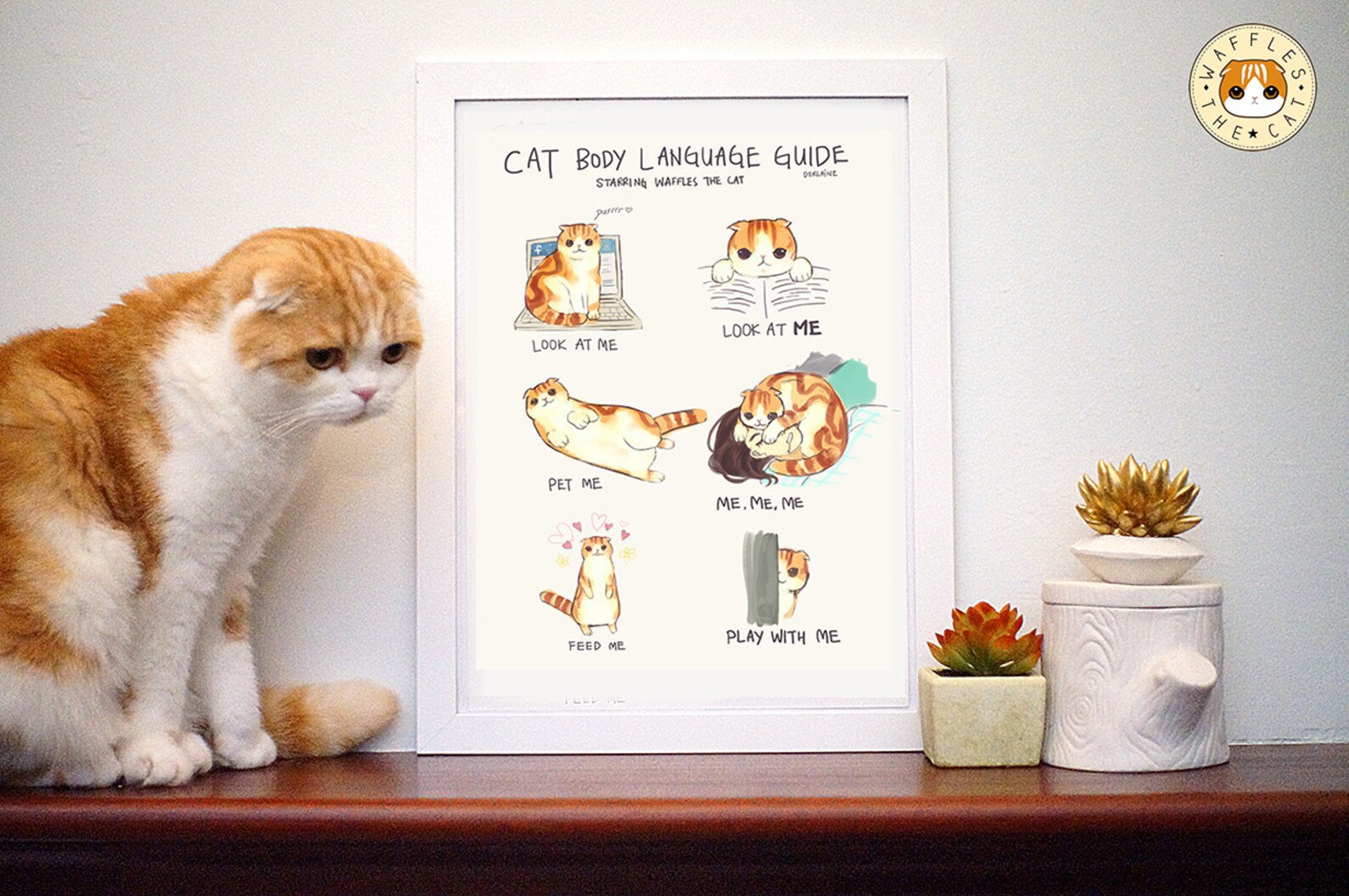 Cat Body Language Guide: Funny Cat Print - Etsy