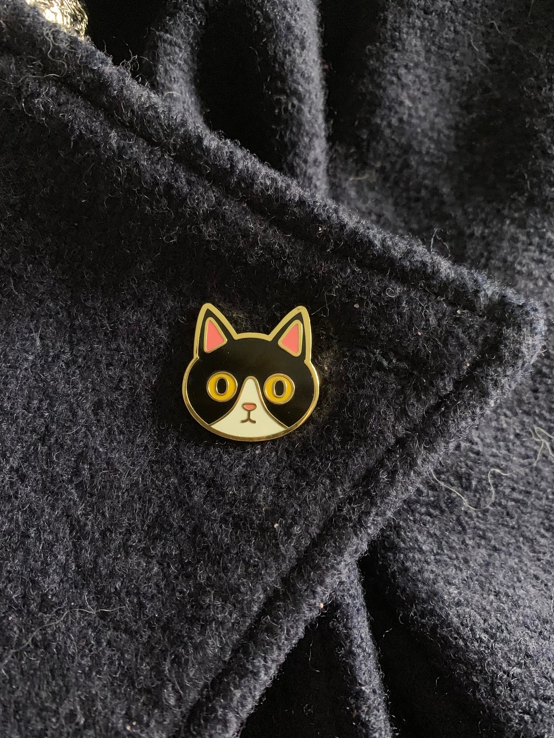Calico Cat Enamel Pin Cat Cute Cat Orange and Black | Etsy