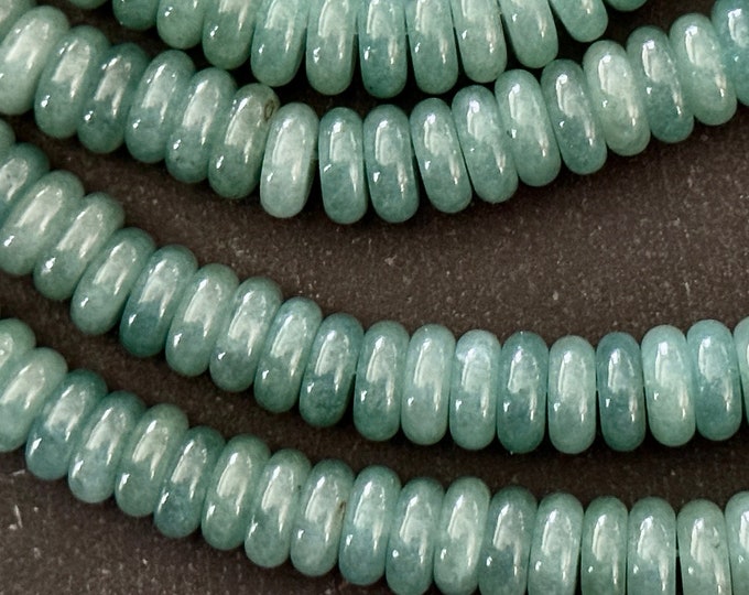 8mm Green Aventurine Stone Beads 8x3mm Rondelle Green Gemstone (10 ...