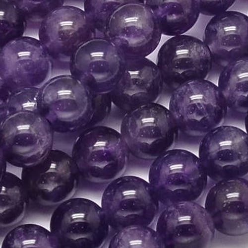 8mm Amethyst Beads Genuine Amethyst Beads Round Purple Stone - Etsy