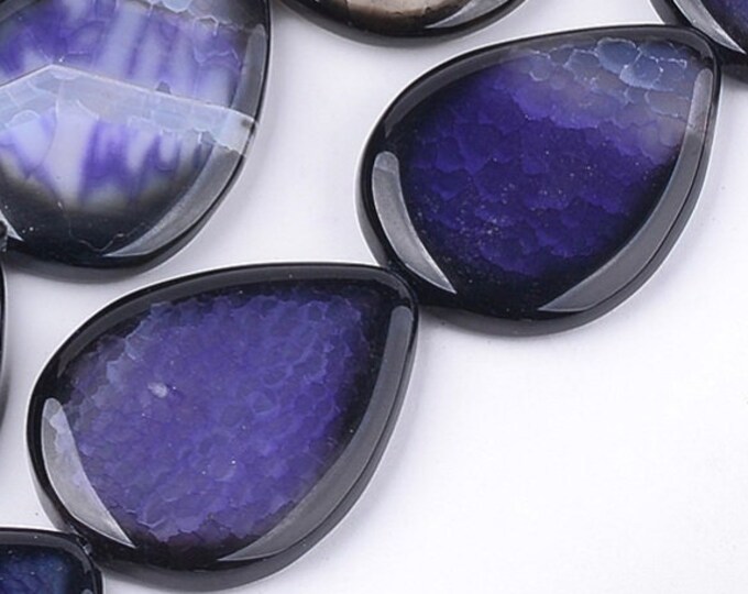 40mm Fire Agate Stone Focal Bead (1) 40x30x6mm Large Stone Flat ...