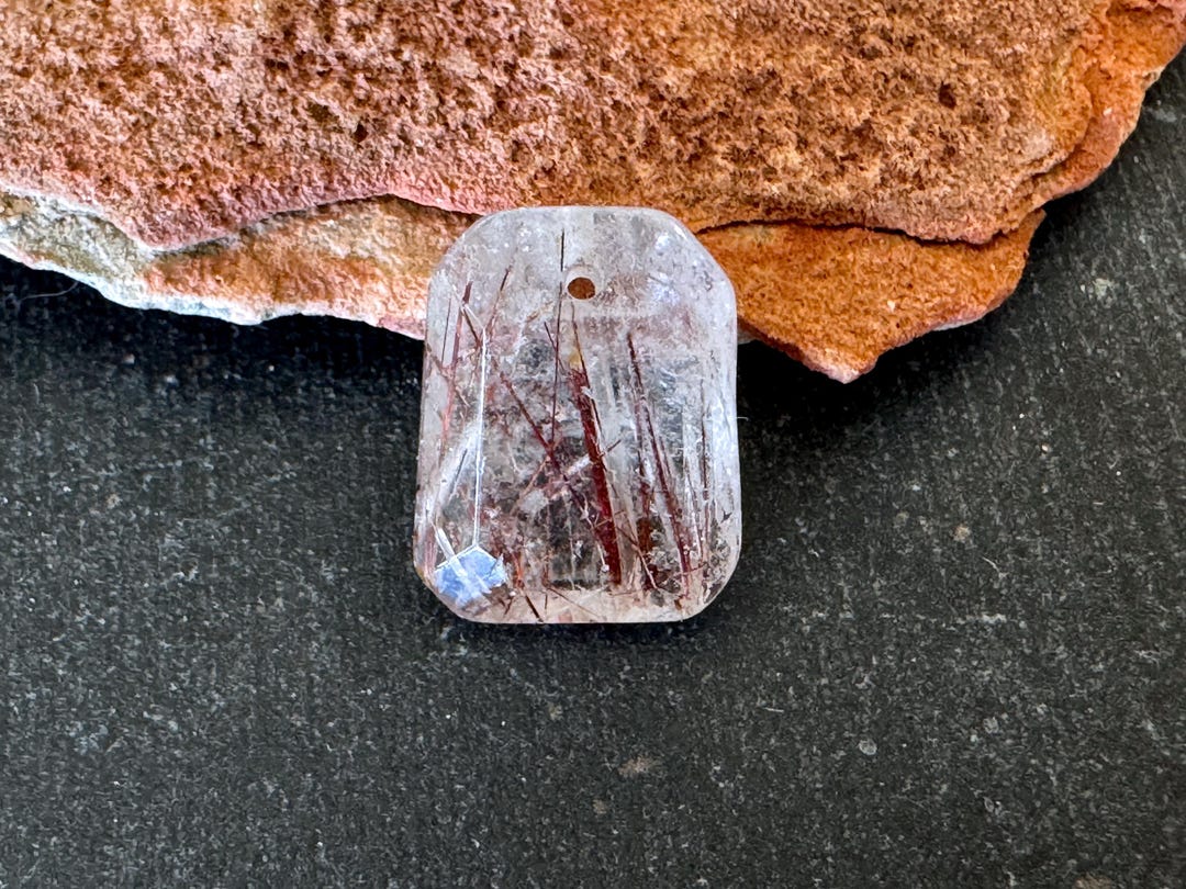 15mm Copper Rutilated Quartz Pendant Stone Natural Quartz Gemstone ...