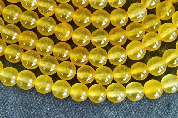 Yellow Jade Stone Beads