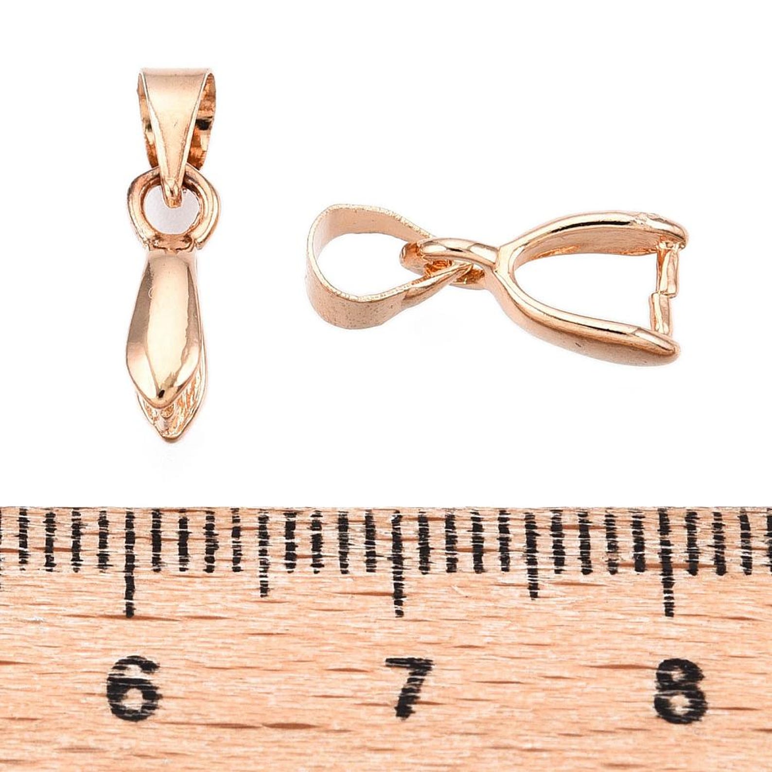 15mm Golden Pinch Bail 15x6x4mm Connector (1 Bail) Gold Tone Brass Bail ...