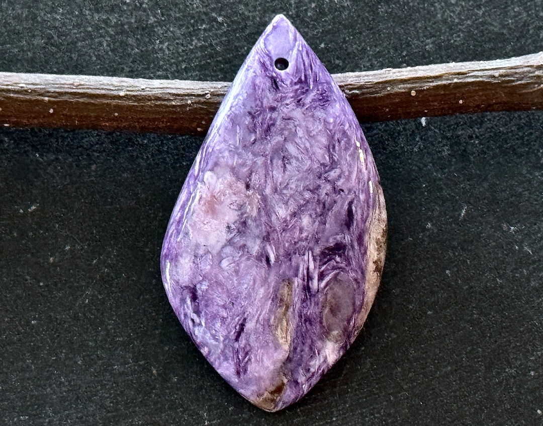 51mm Charoite Pendant Rare Purple Chariote Gemstone Designer Cut Stone ...