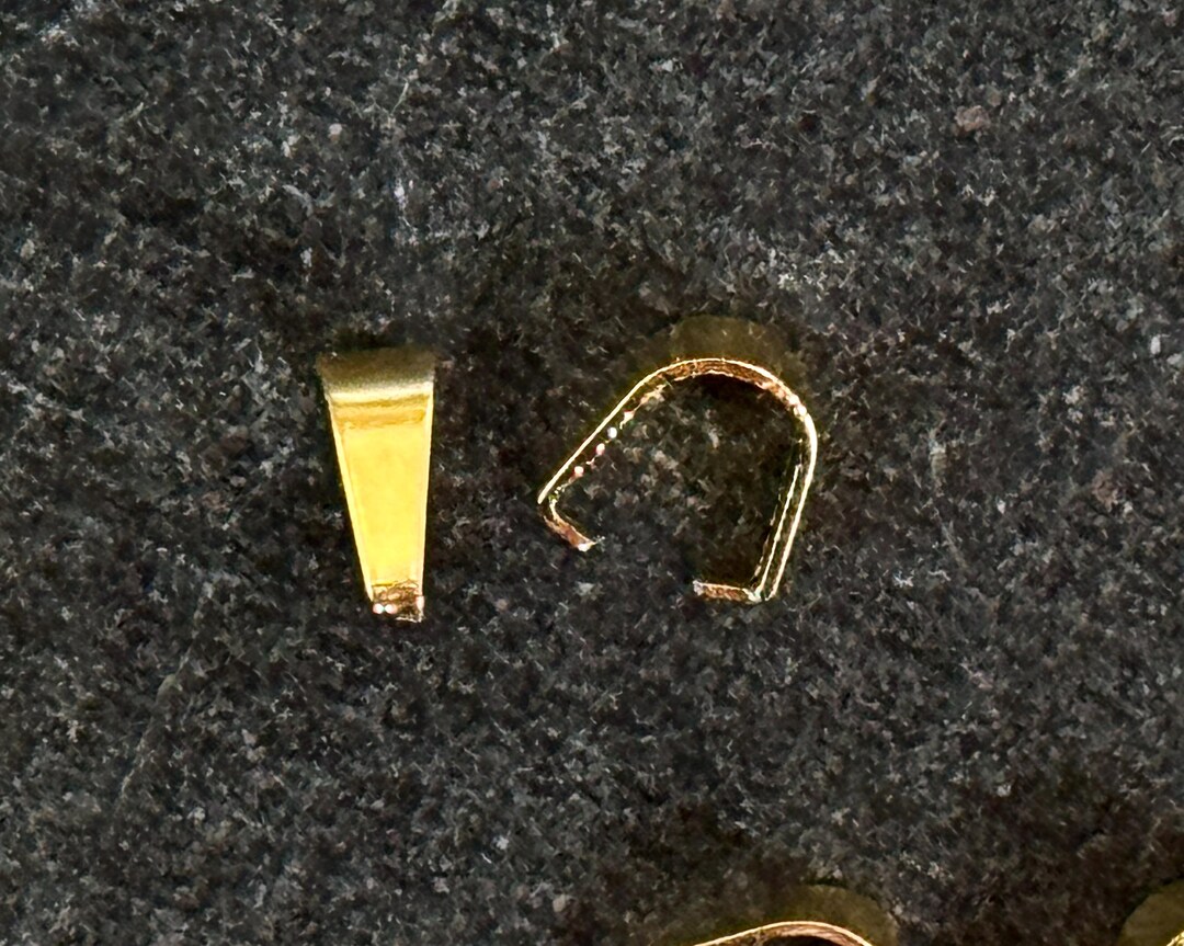 15mm Bail 18K Gold Plated Stainless Steel 7x5x3mm (1 Bail) Gold Plated ...