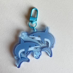 Great White Sharks Acrylic Keychain - Etsy