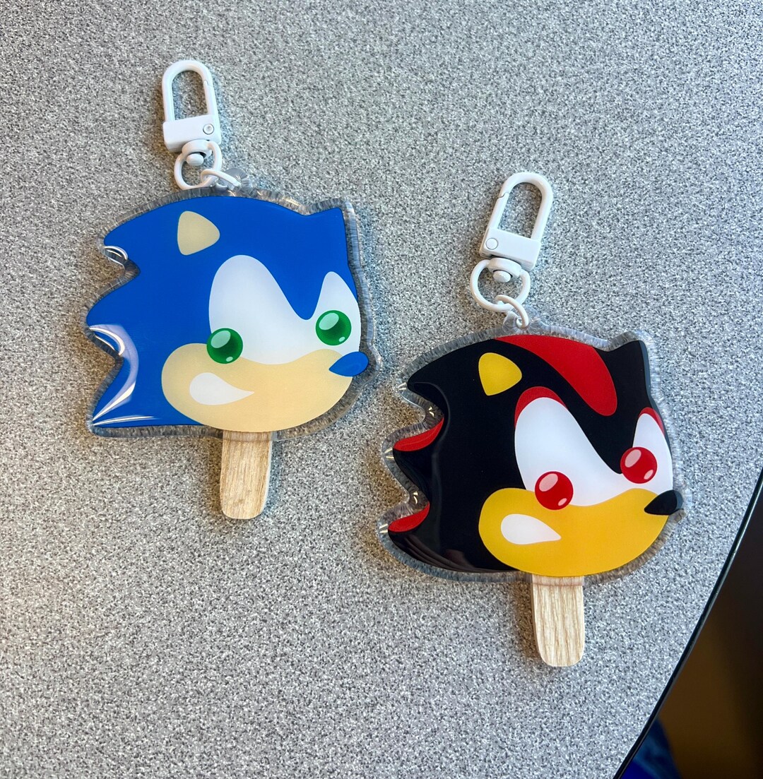 Sonic and Shadow Popsicle Acrylic Keychains - Etsy