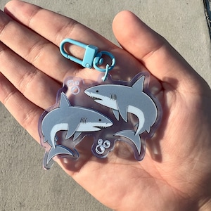 Great White Sharks Acrylic Keychain - Etsy