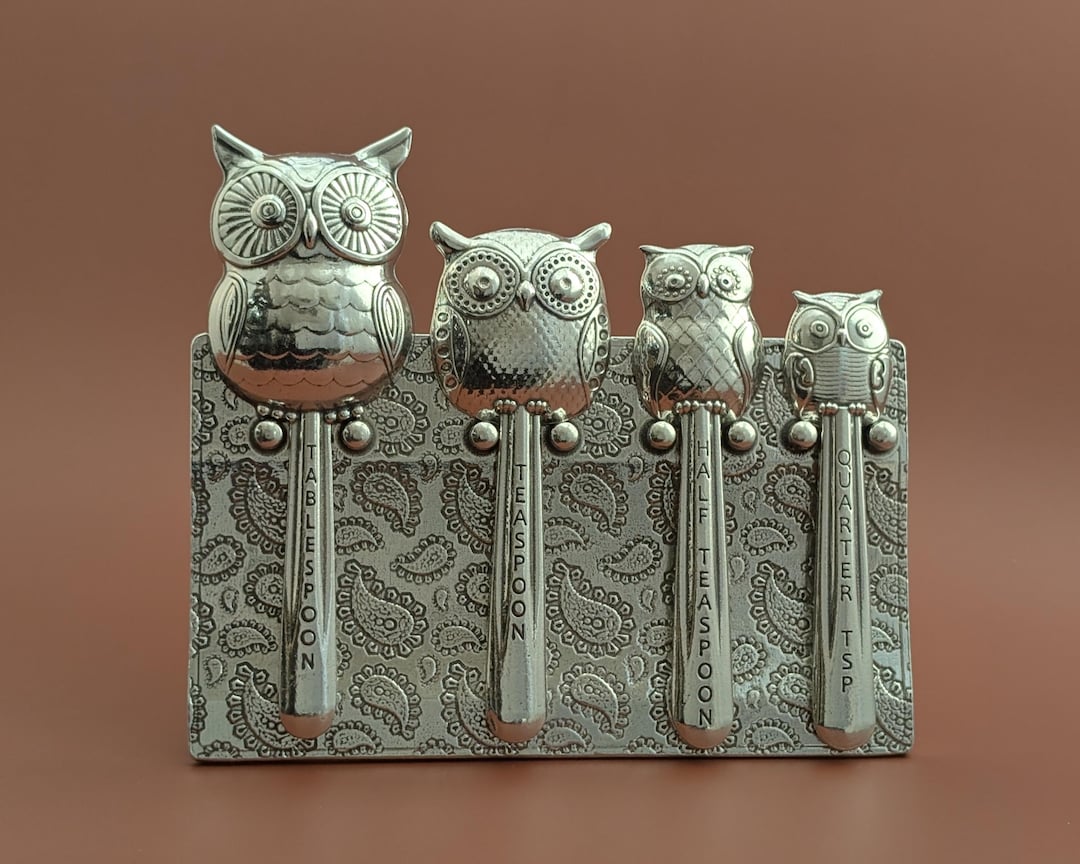 Owl Measuring Spoons With Display Stand - Etsy