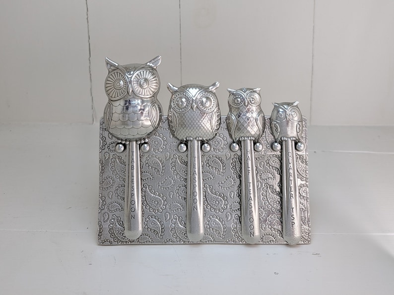 Owl Measuring Spoons With Display Stand - Etsy