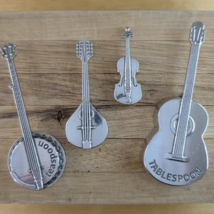 Americana Measuring Spoons Guitar, Banjo, Mandolin and Fiddle ...