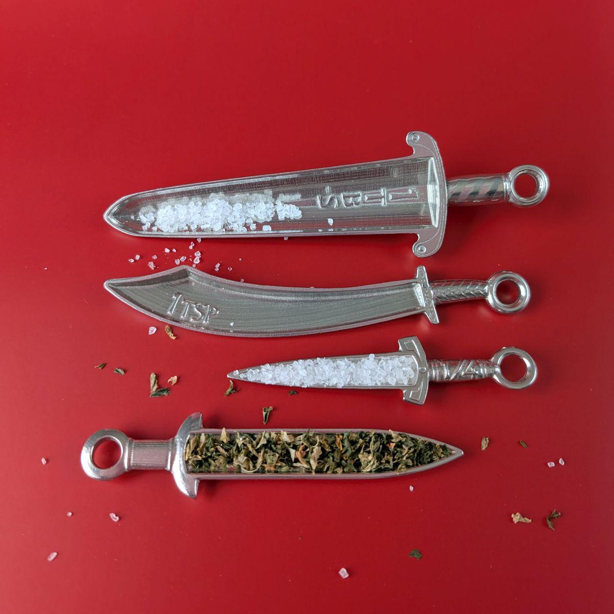 Sword Measuring Spoon Set – Handcrafted Pewter Spoons Shaped Like ...