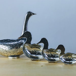 Duck & Goose Pewter Measuring Spoons: Set of Four - Etsy