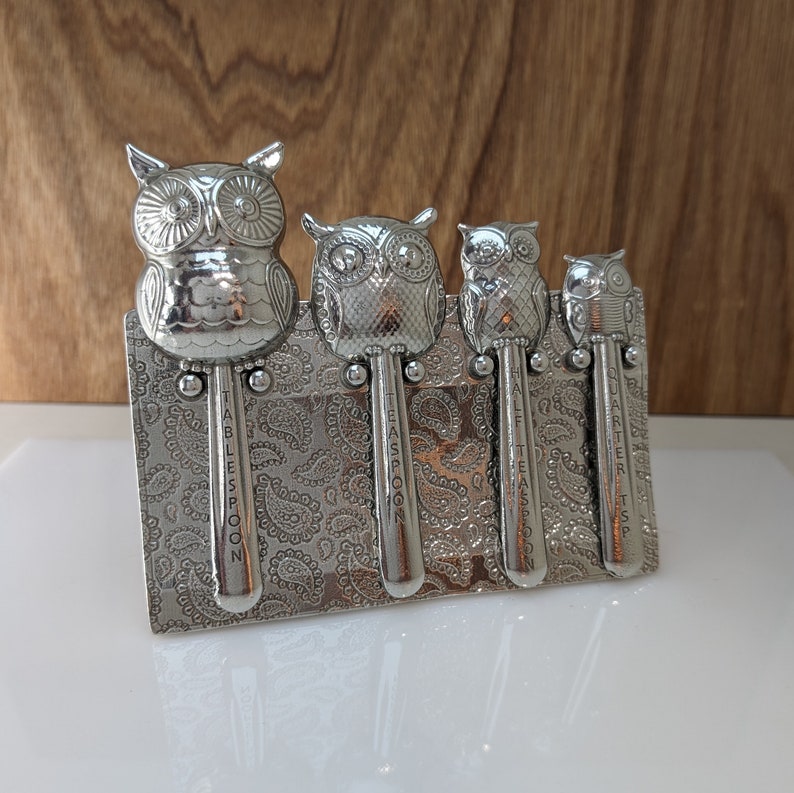 Owl Measuring Spoons With Display Stand - Etsy