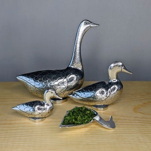Duck & Goose Pewter Measuring Spoons: Set of Four - Etsy