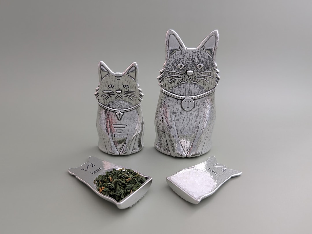 Cat Spoons- Family of Cats Pewter Measuring Spoons - Etsy
