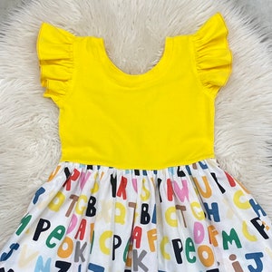 ABC First Day of School Dress / Preschool Girls Outfits / Kindergarten ...