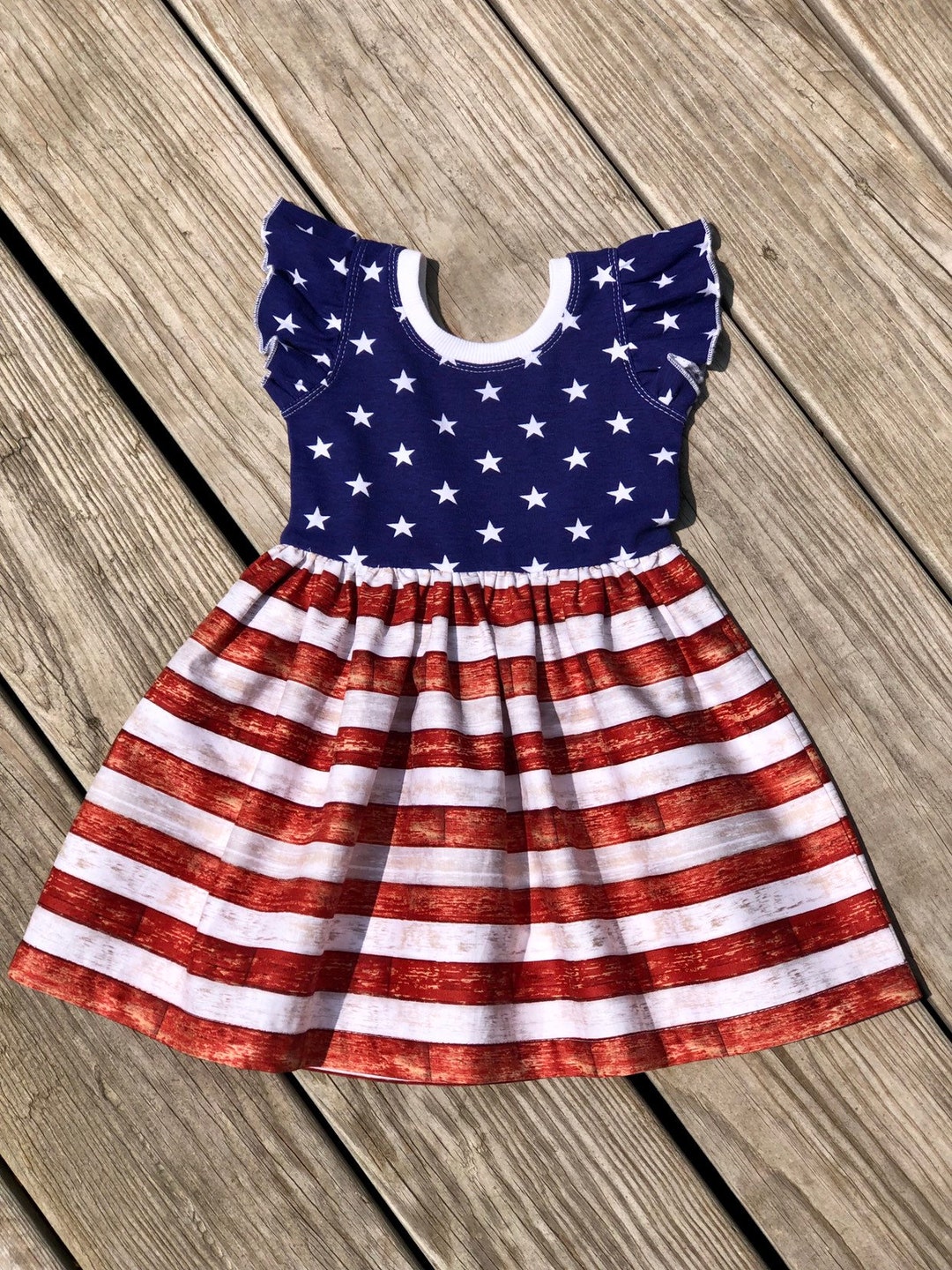 American Flag Girls Outfits / White Red Blue Outfits / 4th of July Baby ...