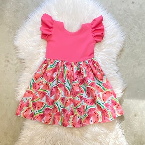 Watermelon Dress, Toddler Watermelon Birthday Outfit, Baby Girl ...
