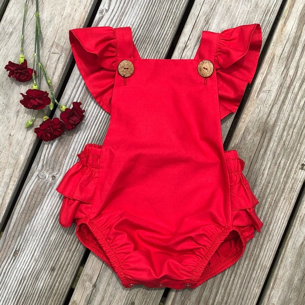 Ruffle Butt Romper - Etsy