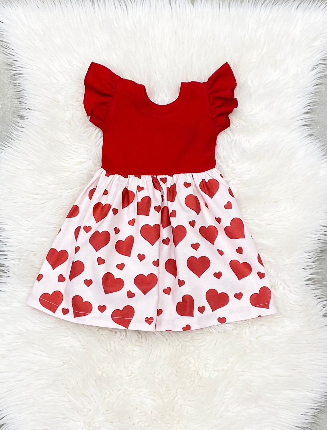 Girls Red HEARTS Valentines Day Dresses / Valentines Day Baby - Etsy
