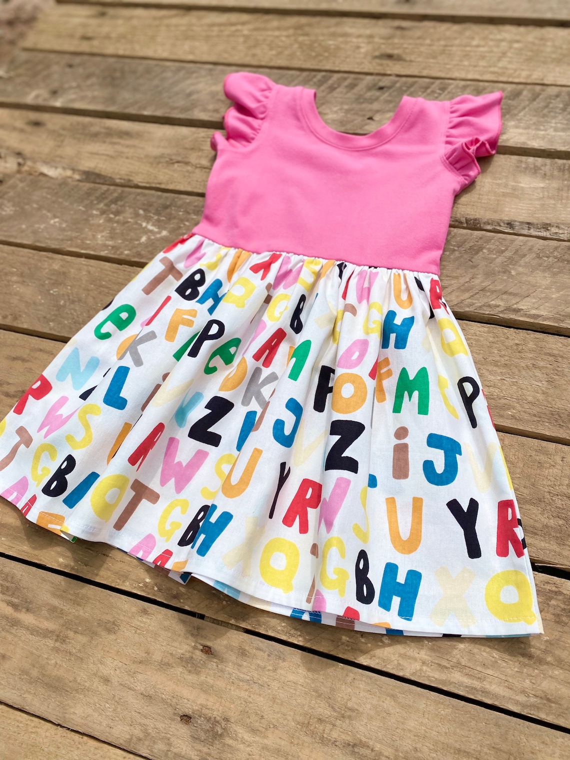 ABC first day of school dress / preschool girls outfits / | Etsy