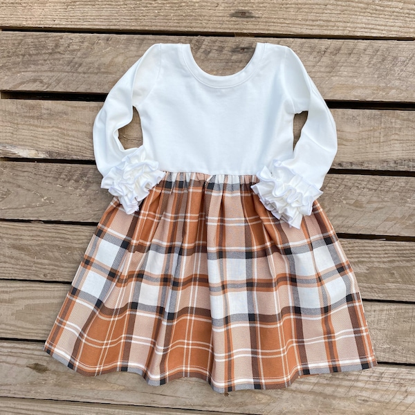 Little Girls Rust Dress - Etsy