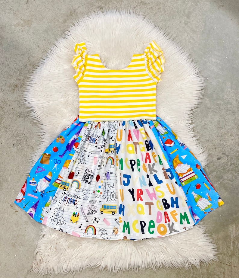 ABC First Day of School Dress / Preschool Girls Outfits / - Etsy