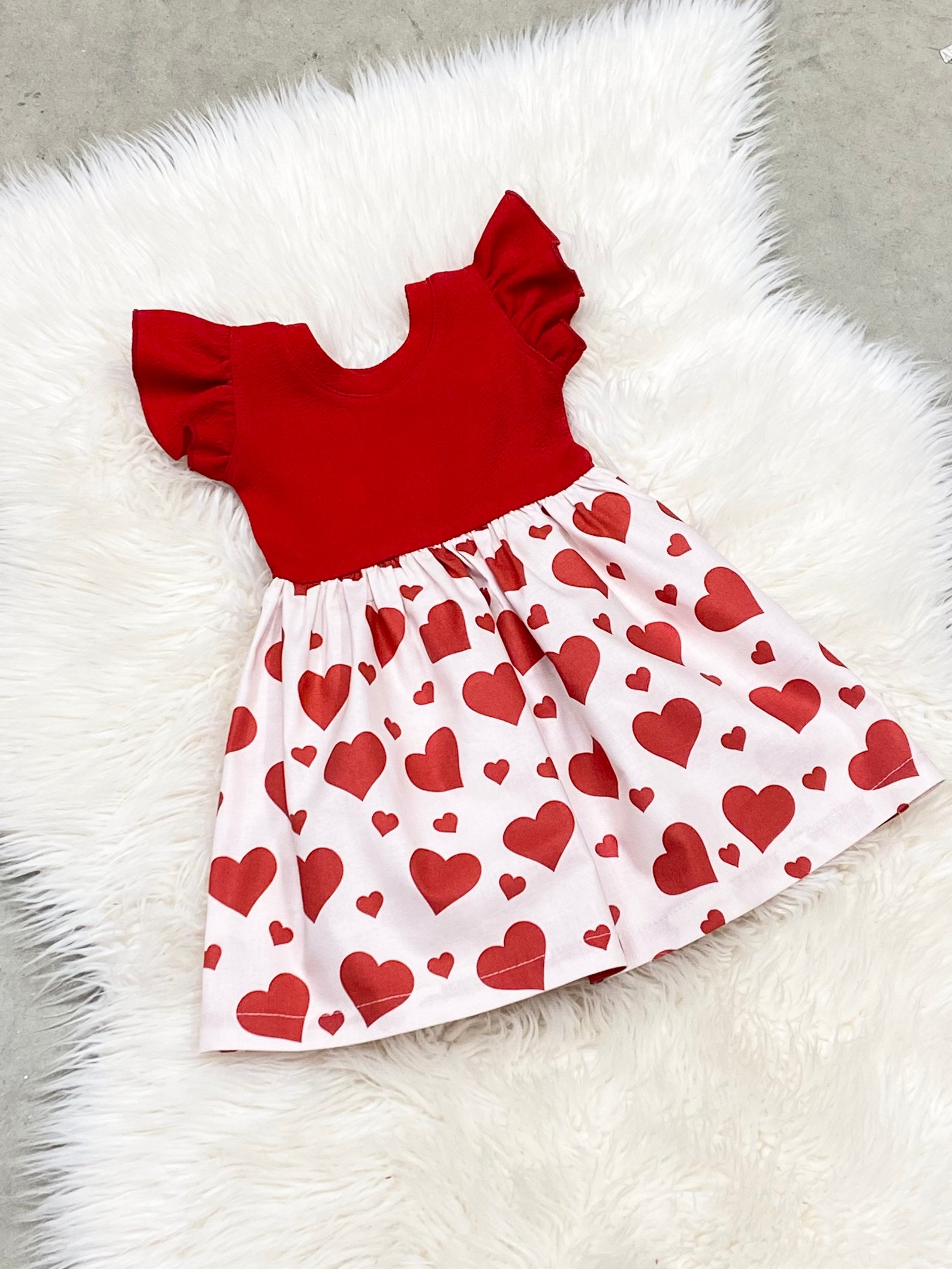 Girls Red HEARTS Valentines Day Dresses / Valentines Day Baby - Etsy