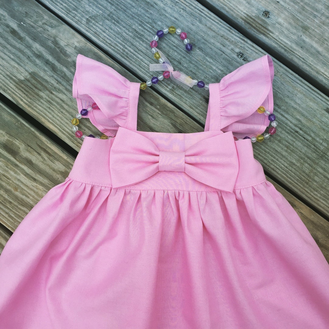 Fluffy Sleeves Big Bow Dress, Rustic Flower Girls Dress, Country Flower ...