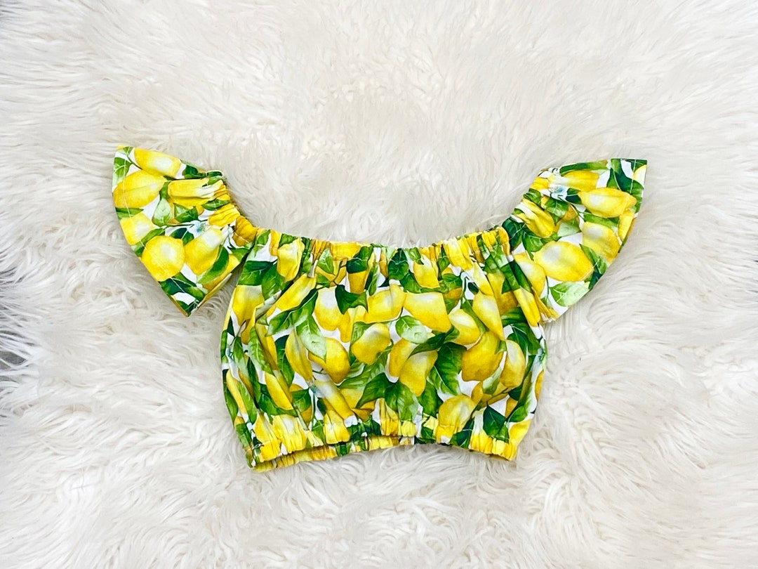 Lemon Crop Top Lemonade Birthday Outfits Girls Summer Lemons - Etsy