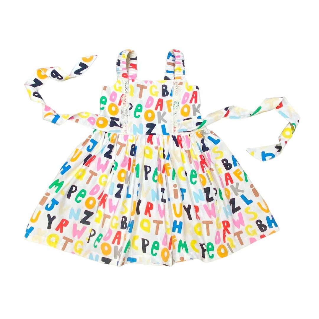 Alphabet Lace Preschool Dress, Letters School, First Day of School ...
