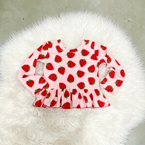 Berry Sweet One Top, Strawberry Birthday Outfits, One Berry Toddler ...