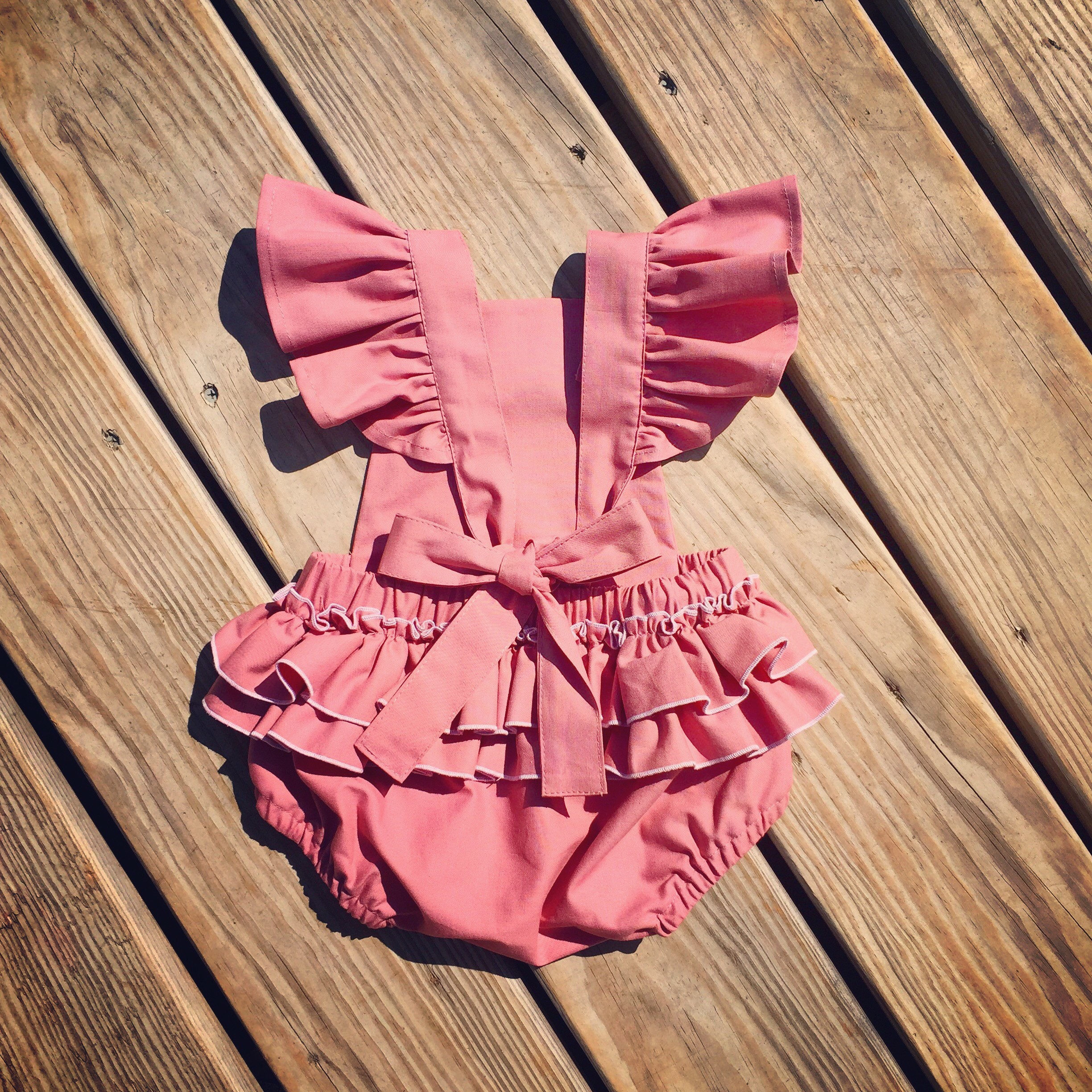 Button Newborn Ruffle Romper, White Romper, Ruffle Bodysuit, First ...