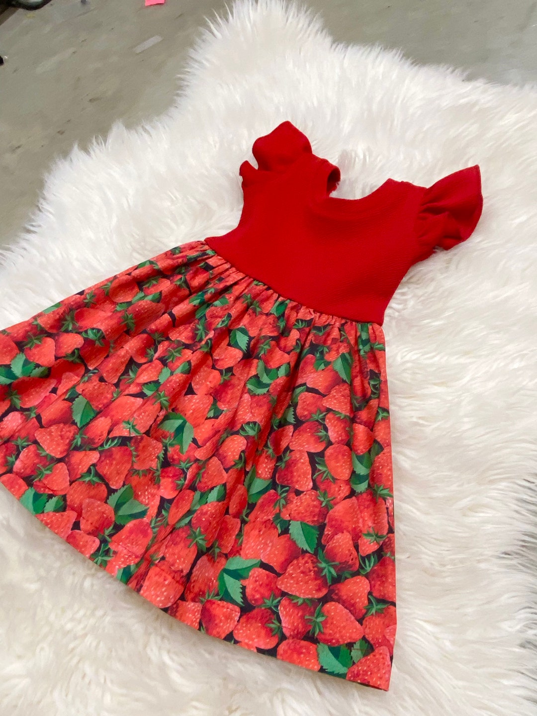 One Berry Sweet Birthday Dress, Toddler Red Strawberries Birthday ...