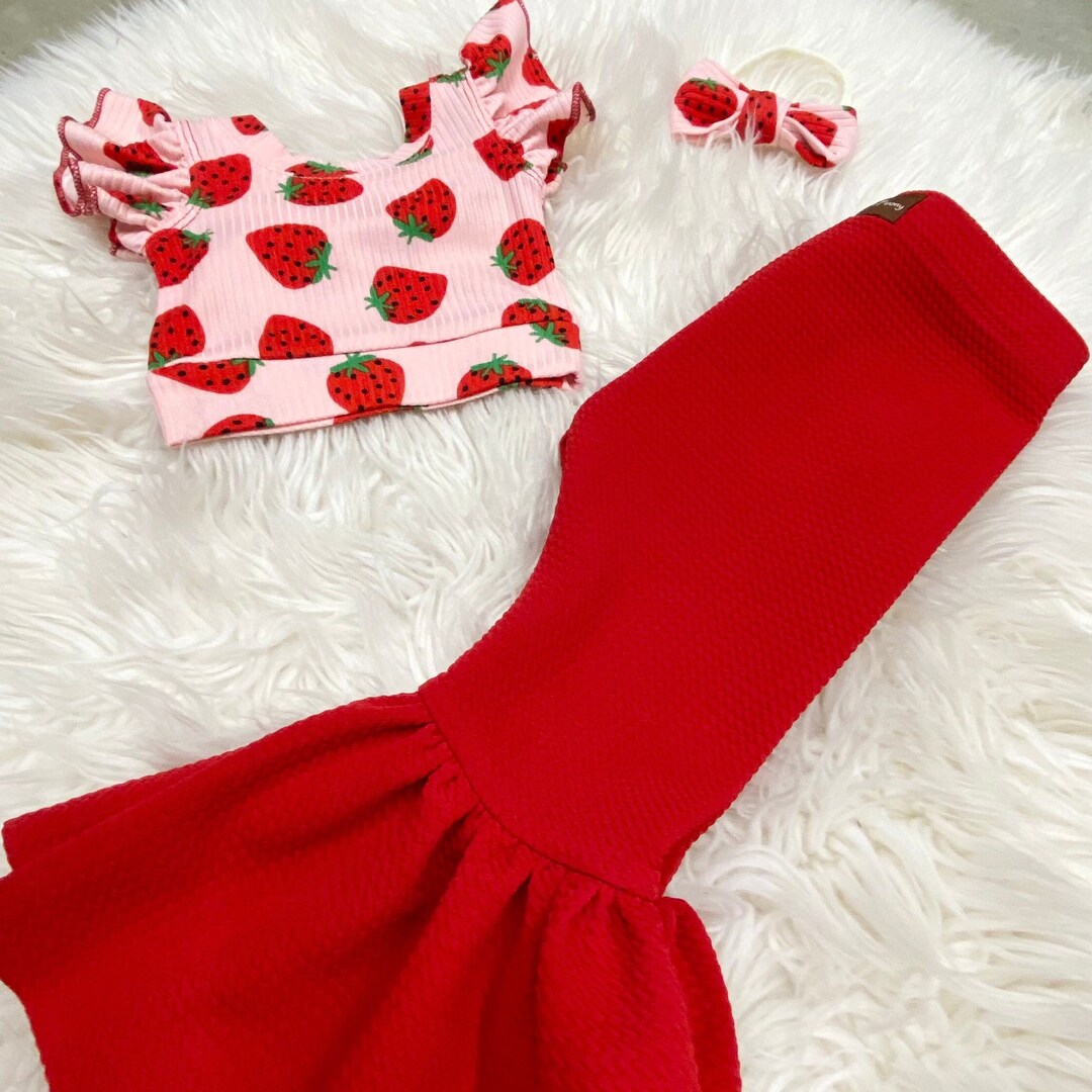 One Berry Girls Birthday Strawberry Themed Outfit, Berry First Belle ...