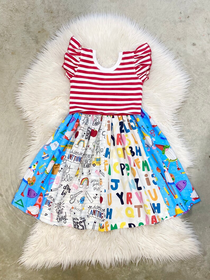 ABC First Day of School Dress / Preschool Girls Outfits / - Etsy