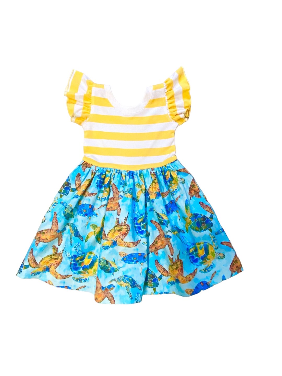 Green Sea Turtle Dress / Toddler Aquarium Theme Dresses / Birthday ...