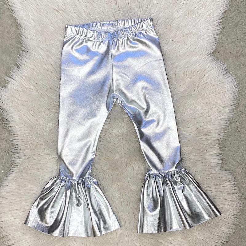 Shiny Black Bell Bottoms - Etsy