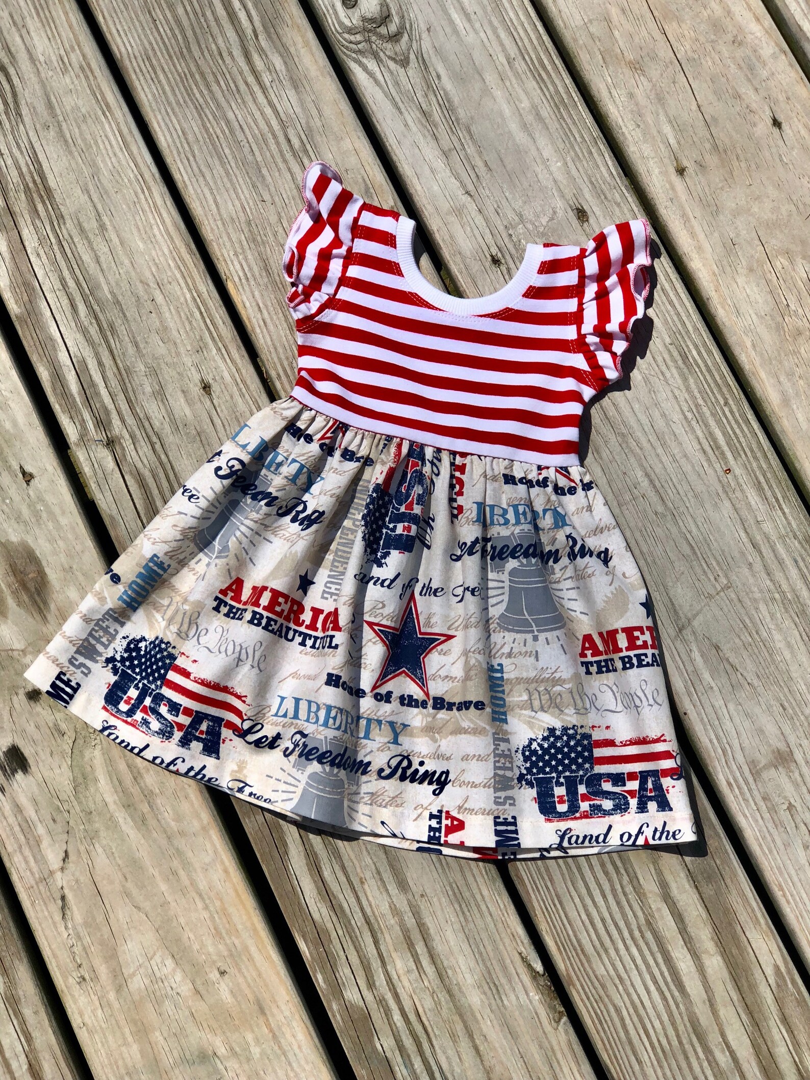 American Flag Girls Outfits / White Red Blue Outfits / Star Dress ...