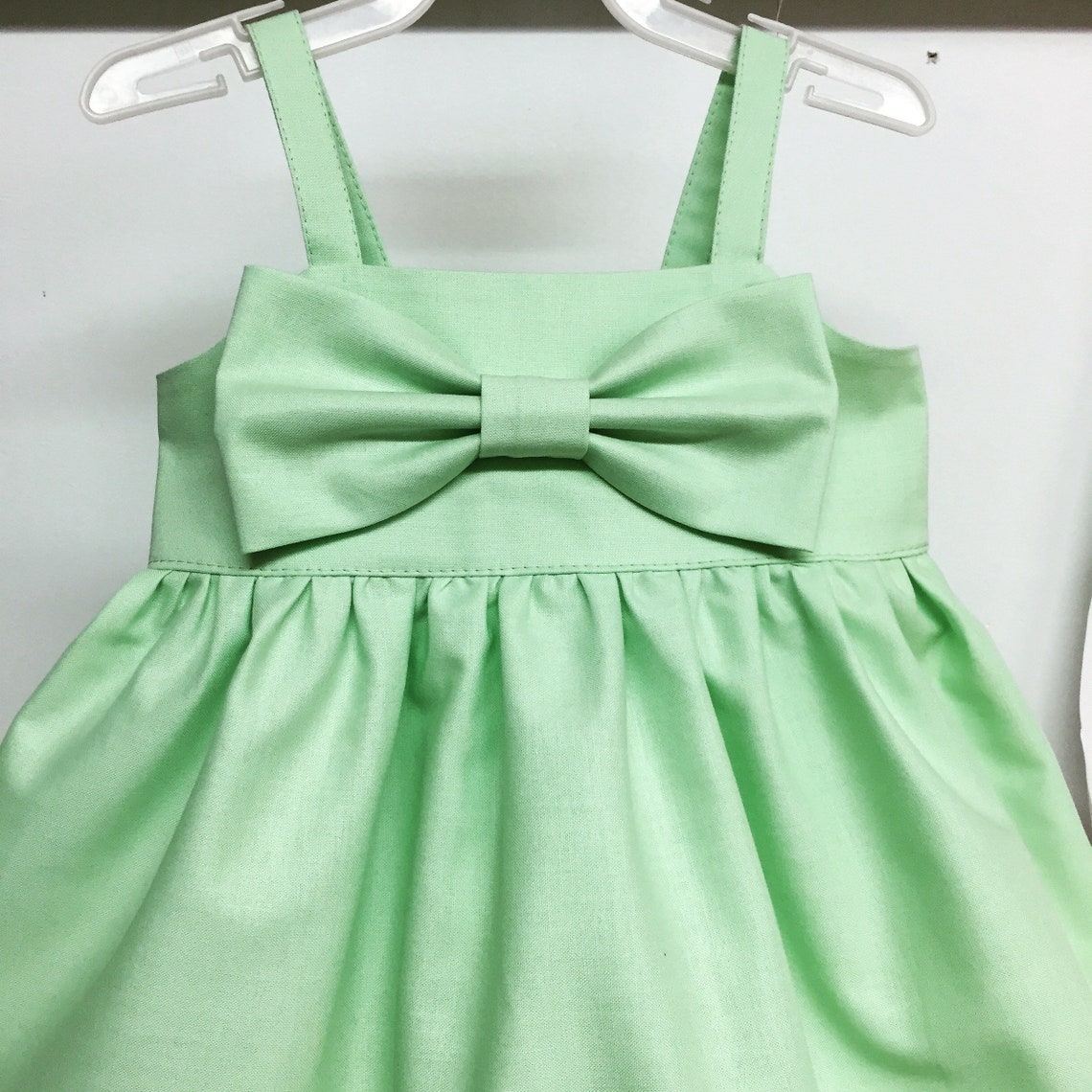 Fluffy Sleeves Big Bow Dress, Rustic Flower Girls Dress, Country Flower ...
