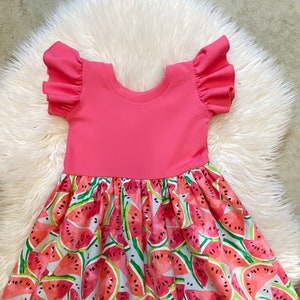Watermelon Dress, Toddler Watermelon Birthday Outfit, Baby Girl ...