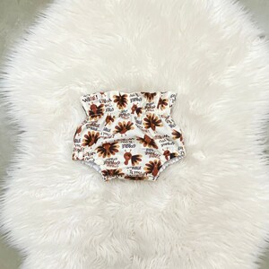 High Waisted Gobble Ntil You Wobble Turkey Baby Bloomers, Turkey Diaper ...