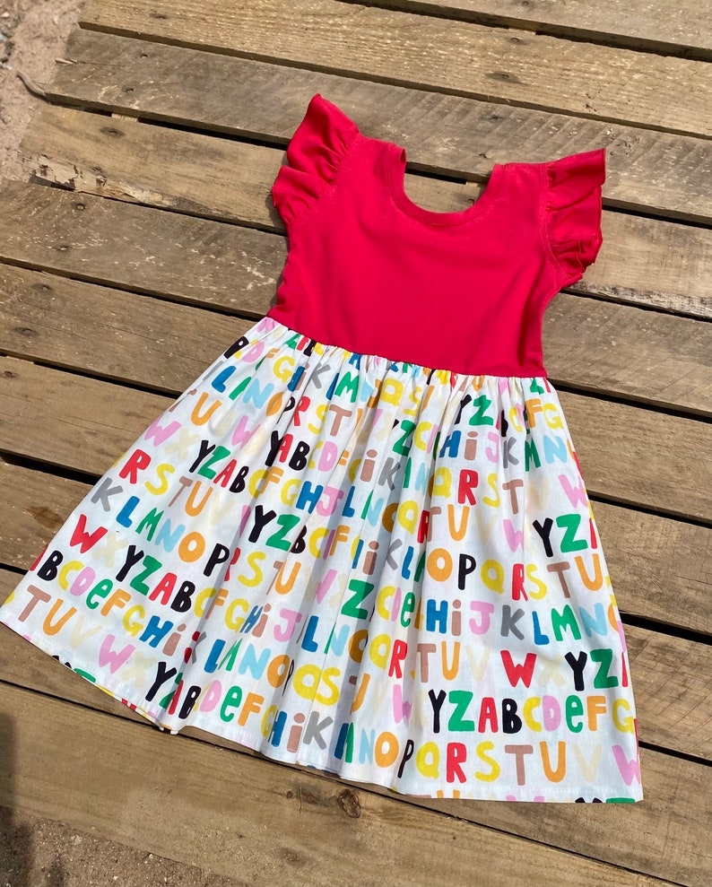 ABC First Day of School Dress / Preschool Girls Outfits / | Etsy