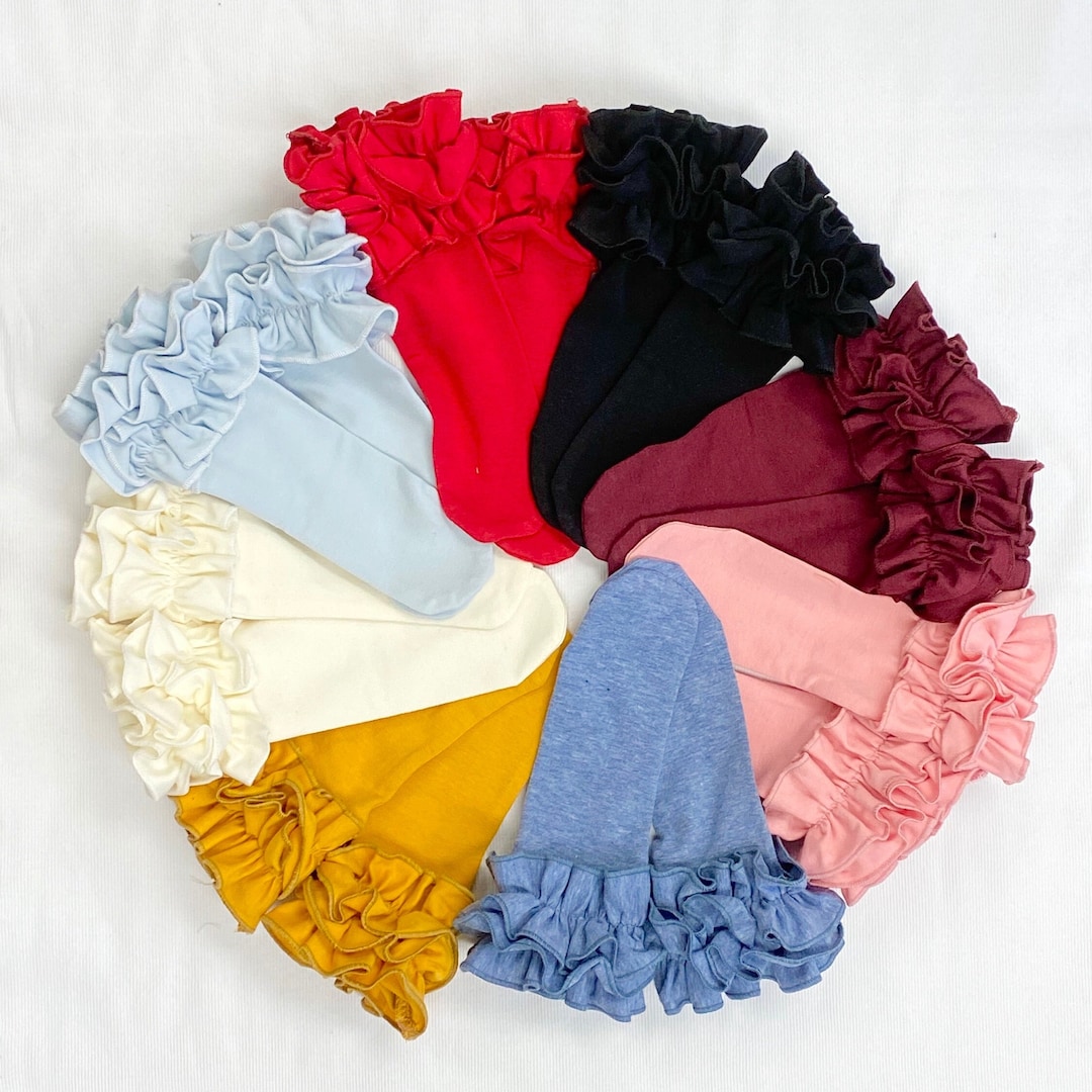 Red Baby Girl Ruffle Socks, Newborn Ruffle Socks, Knit Stretchy Ruffle ...