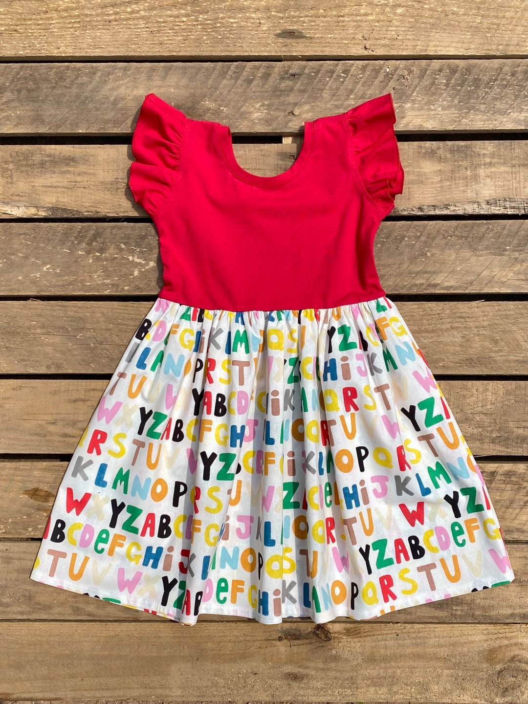 ABC First Day of School Dress / Preschool Girls Outfits / - Etsy