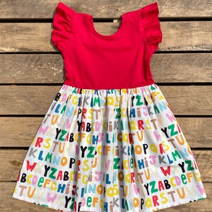 ABC First Day of School Dress / Preschool Girls Outfits / - Etsy