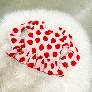 Berry Sweet One Top, Strawberry Birthday Outfits, One Berry Toddler ...