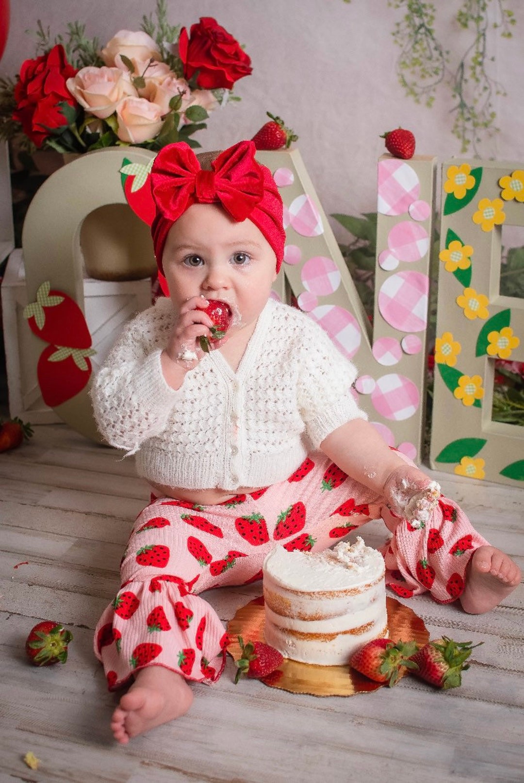 Berry Sweet Baby Girl Belle Pants Matching Headband Set, Newborn ...